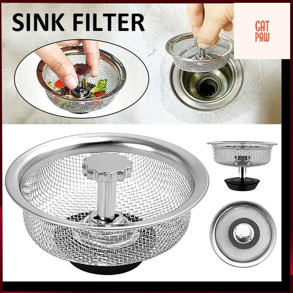 Эксклюзивный фильтр для раковины с регулируемым стоком и защитной сеткой, предотвращающей засорение канализации при мытье посуды