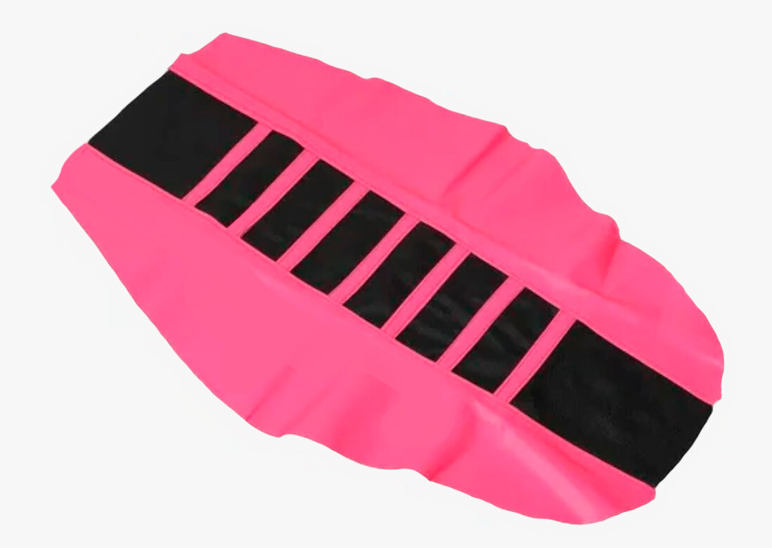 Чехол на сиденье мотоцикла Чёрно-розовый , шкурка противоскользящий захват, кросс-эндуро универсальный