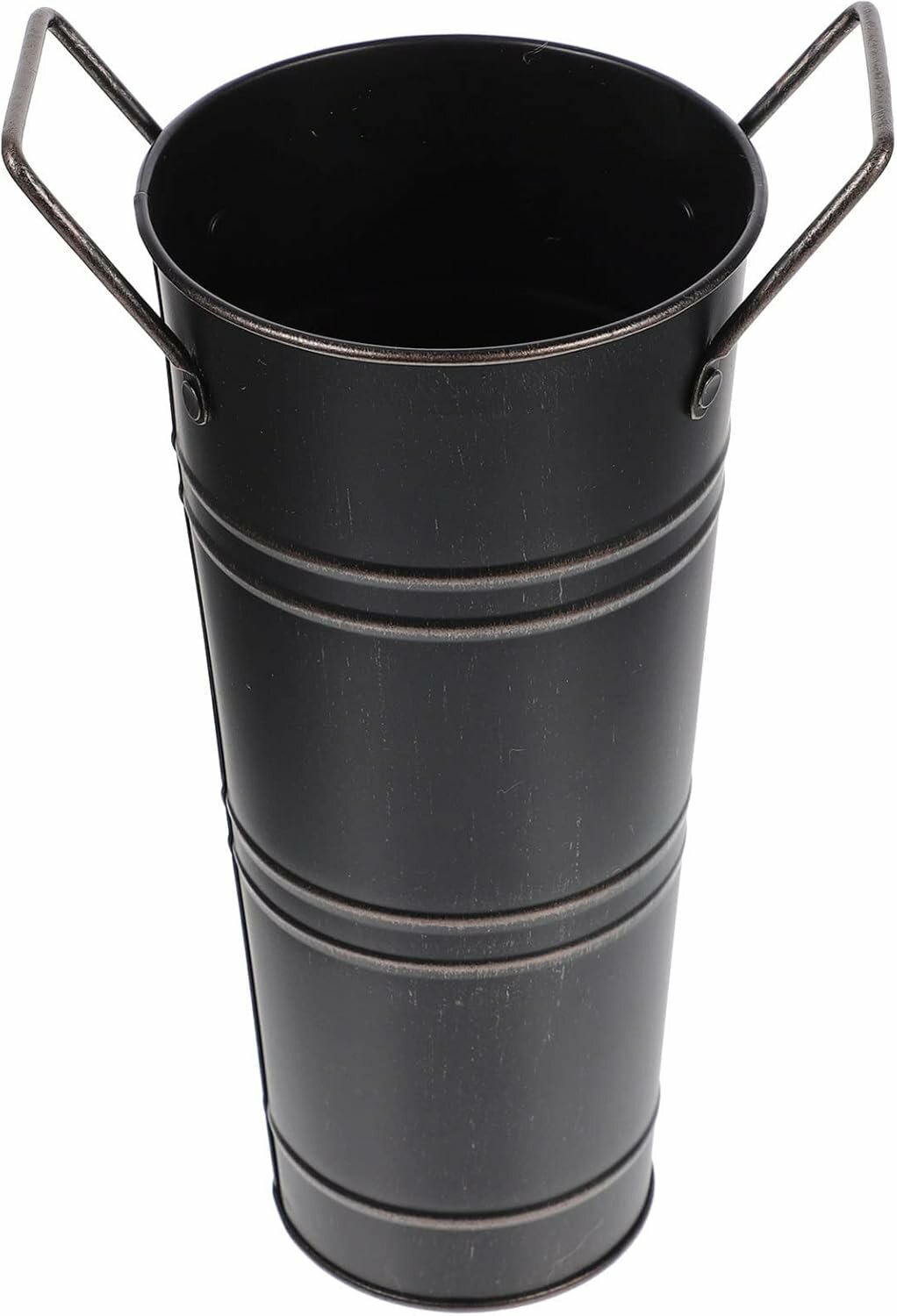 HAQI Черная винтажная металлическая ваза-ведро с ручками для цветов, декоративный кувшин в деревенском стиле, центр стола для дома и свадьбы