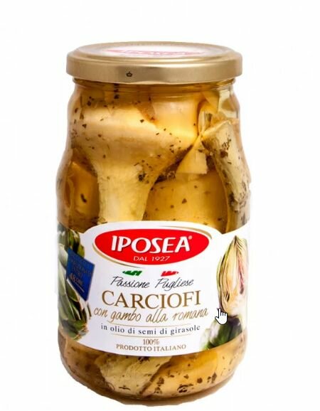 Артишоки IPOSEA по-римски в масле /стекло/ 580мл