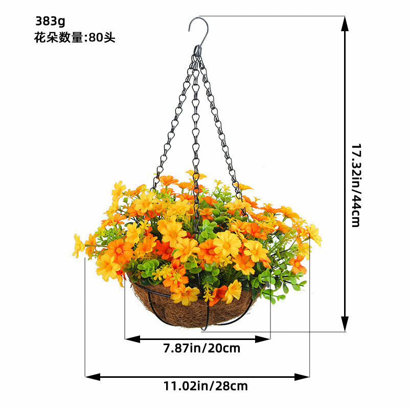 Подвесная корзина с искусственными цветами Port Love Spring, различные подвесные корзины с бантиками, цветочные гирлянды, домашний декор из железа с цветочным узором для подвесных горшков.