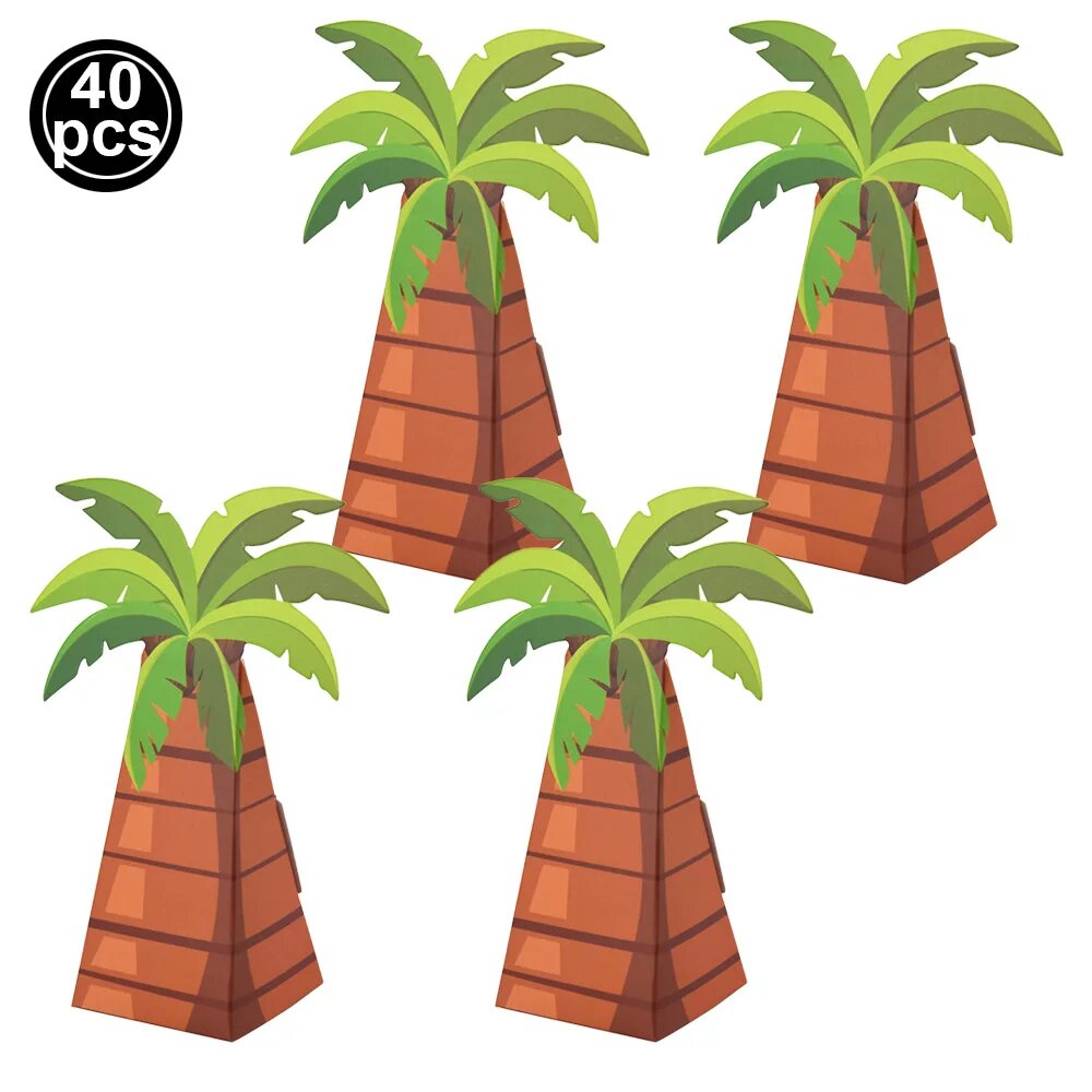 Коробки для конфет с кокосовой пальмой, 40pcs