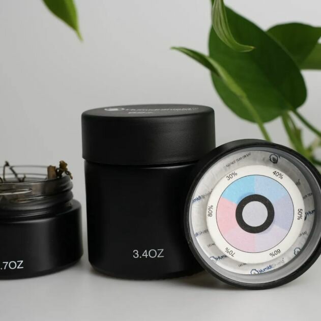 Герметичный контейнер 50мл для хранения специй, табака, емкость с регулятором влажности в комплекте