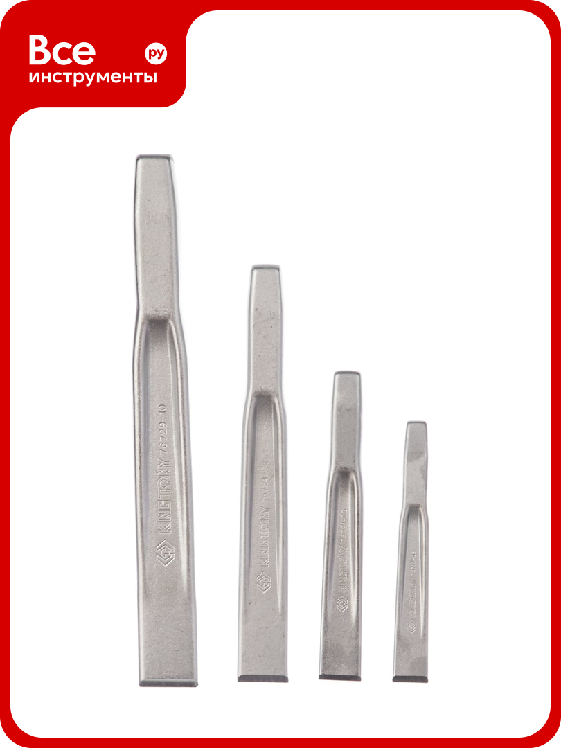 Набор зубил в лотке KING TONY усиленные 4 предмета 11104PR10