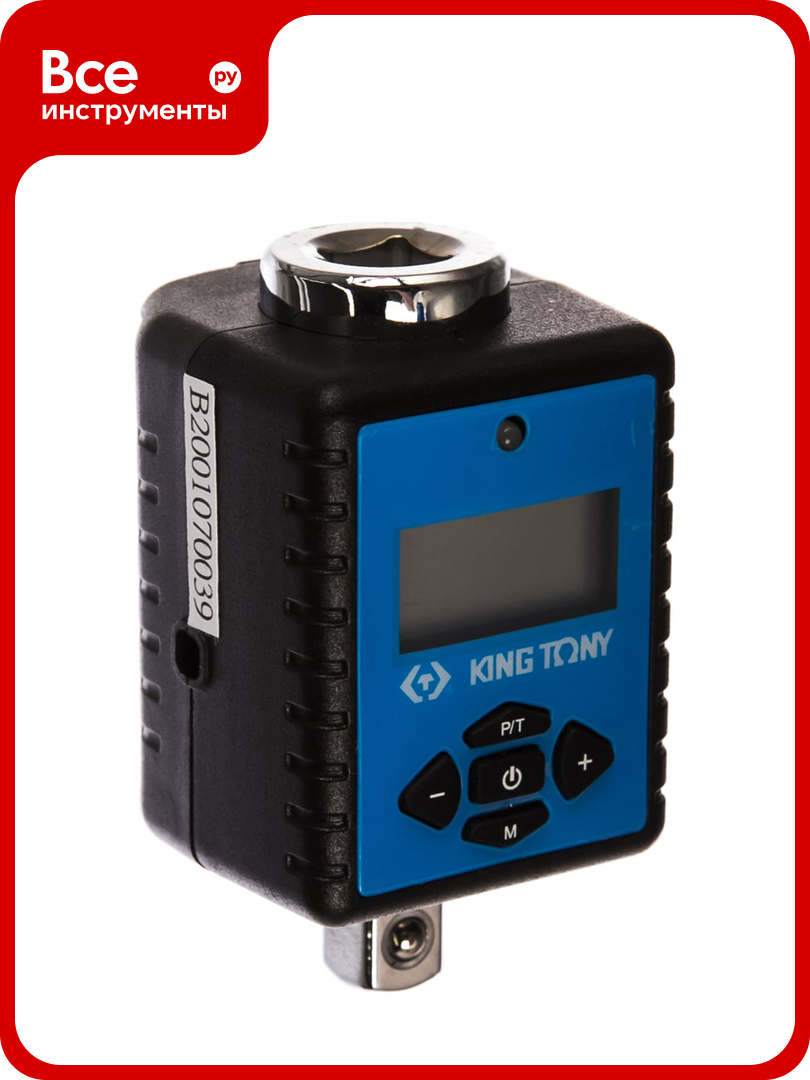 Электронный динамометрический адаптер KING TONY 34307-1A, 3/8", 27-135 Нм, кейс