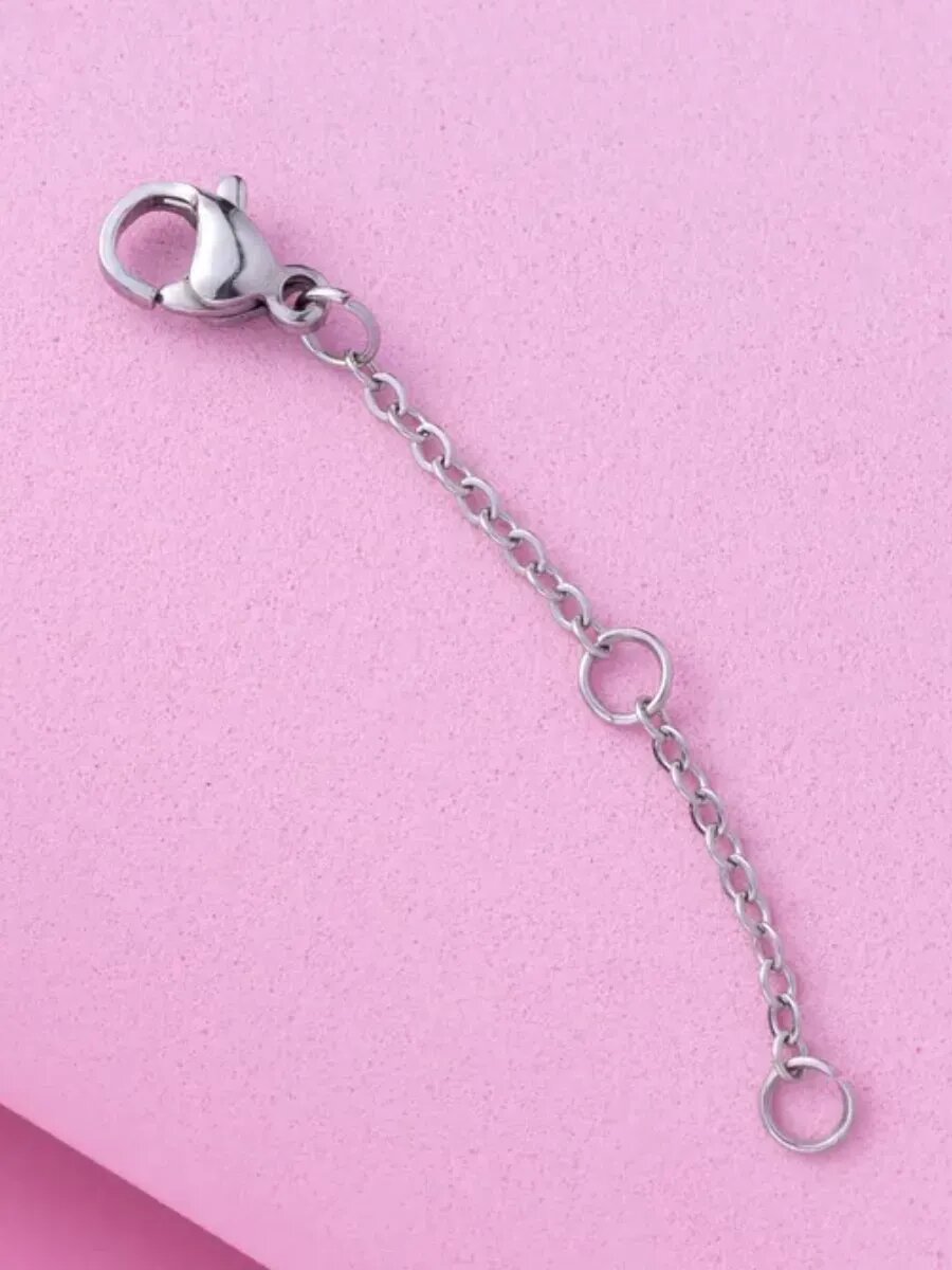 Фурнитура для бижутерии застежка карабин, цепочка удлинитель