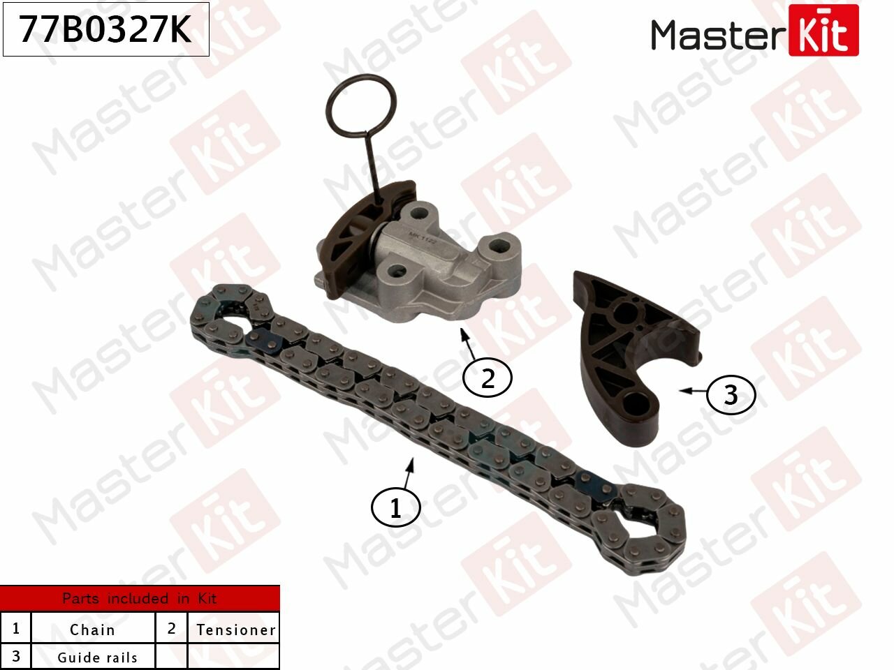 Комплект цепи масляного насоса MB M276 W212 09-16/ X253 2015-/ W221 05-13 MasterKit 77B0327K