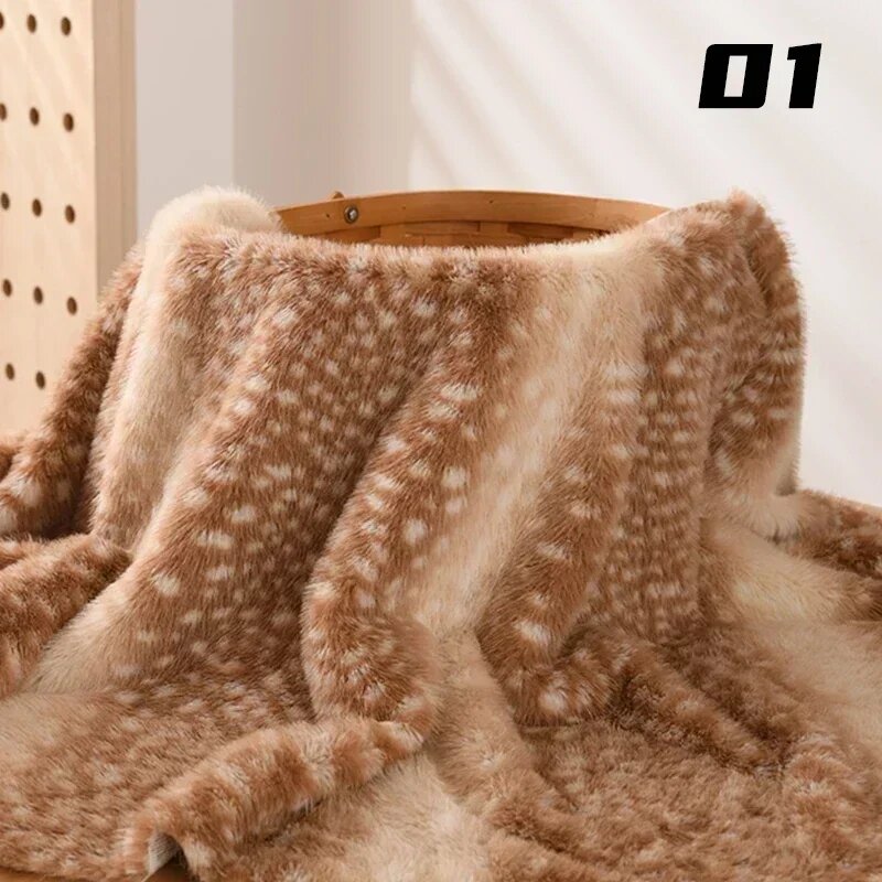 Леопардовый искусственный мех, полиэстер, 50x160 см