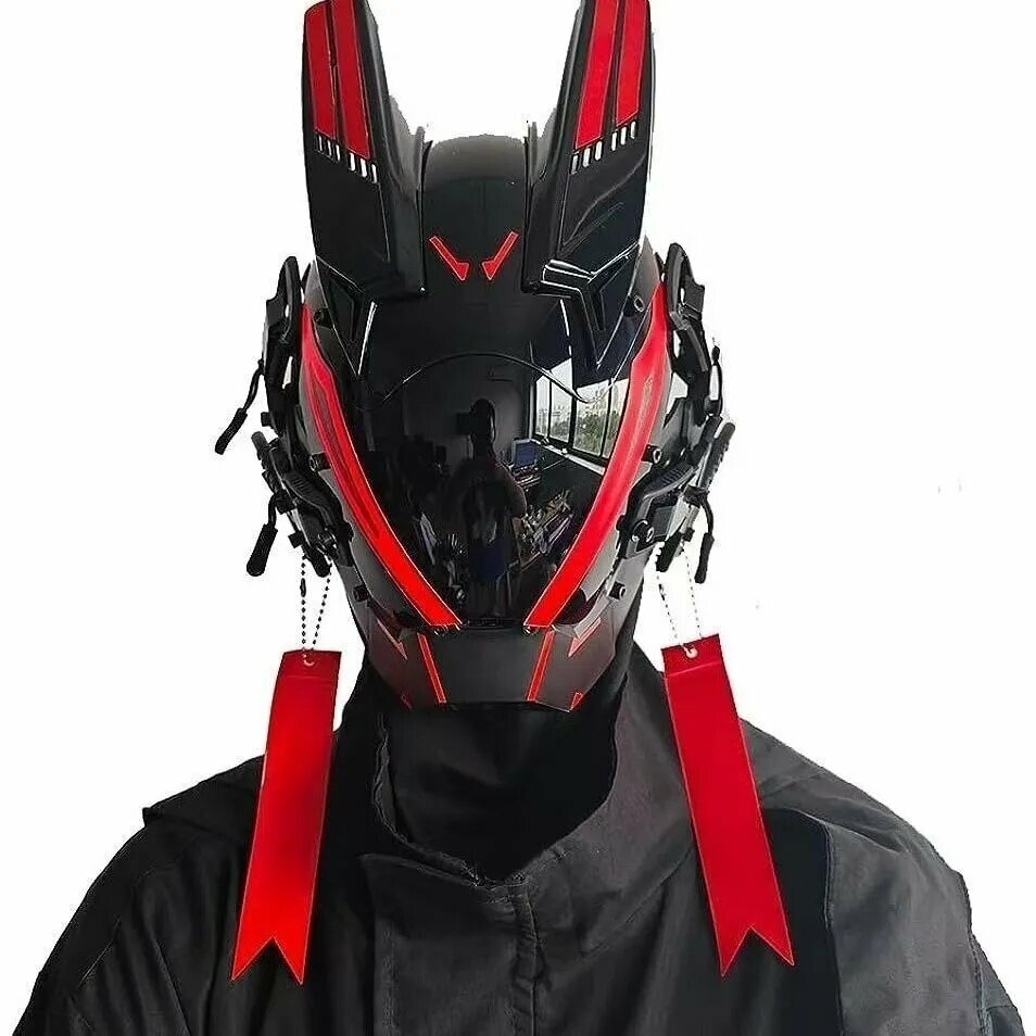 LED-лупа (круглая маска) с киберпанк-элементами для ролевых игр, косплея мужских и женских персонажей, Хэллоуина и вечеринок