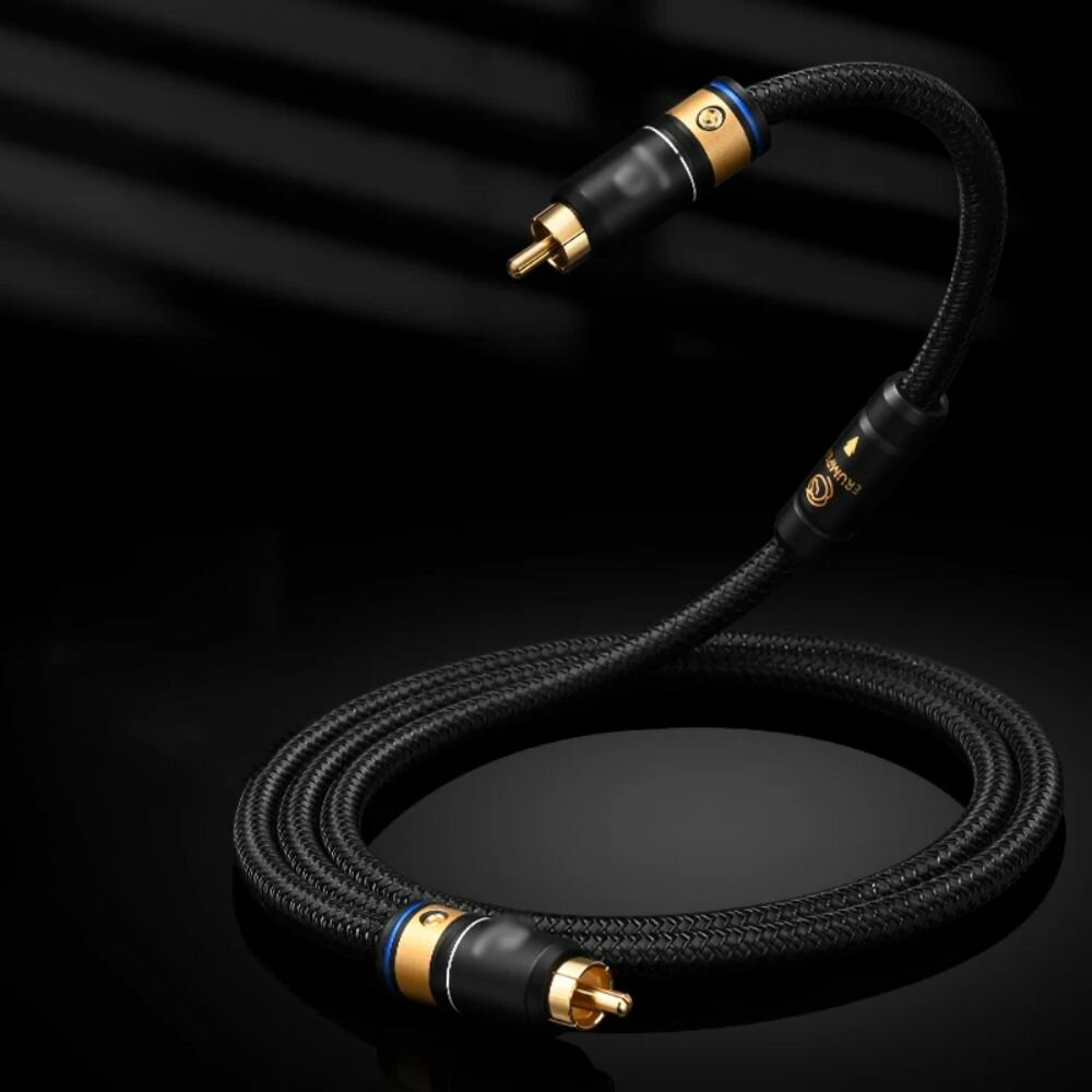 Коаксиальный RCA-кабель Hi-Fi 75 Ом, цифровой аудиокабель RCA-RCA штекер, видео- и аудио, без помех, для ЦАП, телевизора, акустической системы.
