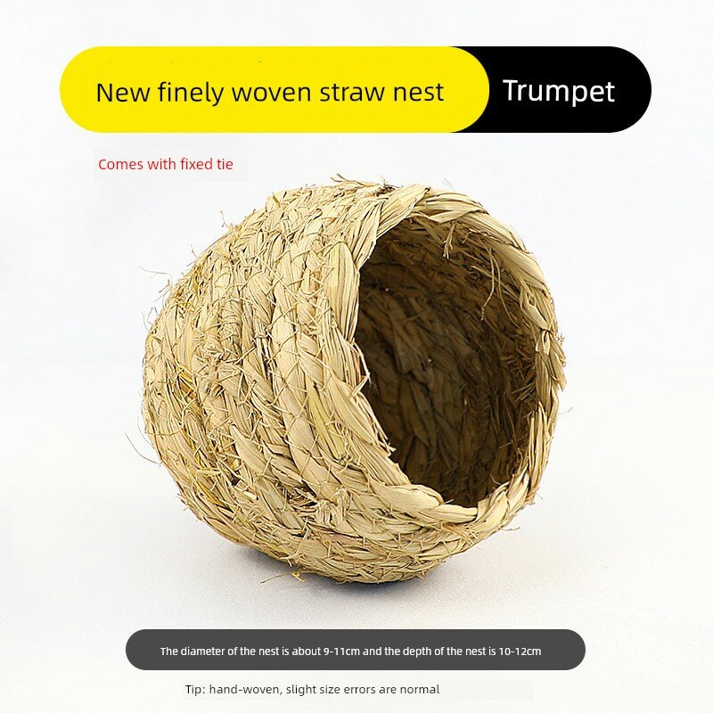 Плетеное гнездо для попугаев, неразлучников, макаков и мелких попугайчиков, жемчужное гнездо, гнездо для разведения,