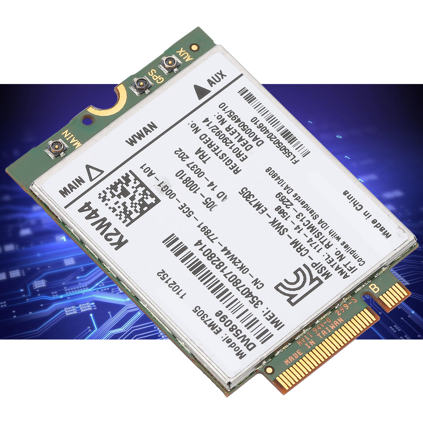 Модуль 4G EM7305, карта беспроводной сети LTE WWAN M2 NGFF 52Pin, подходит для Dell DW5809e Sierra, чипсет Qualcomm MDM 9215, скорость загрузки 100 Мбит/с, скорость отдачи 50 Мбит/с, интерфейс PCIe M.2 USB