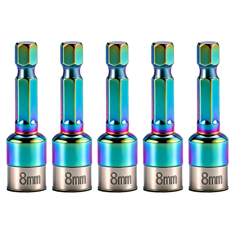 5шт Металлический Гаечный Ключ С Втулкой 8 мм Шестигранный Хвостовик Ударный Торцевой Гаечный Ключ Электрические Дрели Преобразователи Храповики Жатка Для Розеточных Партий