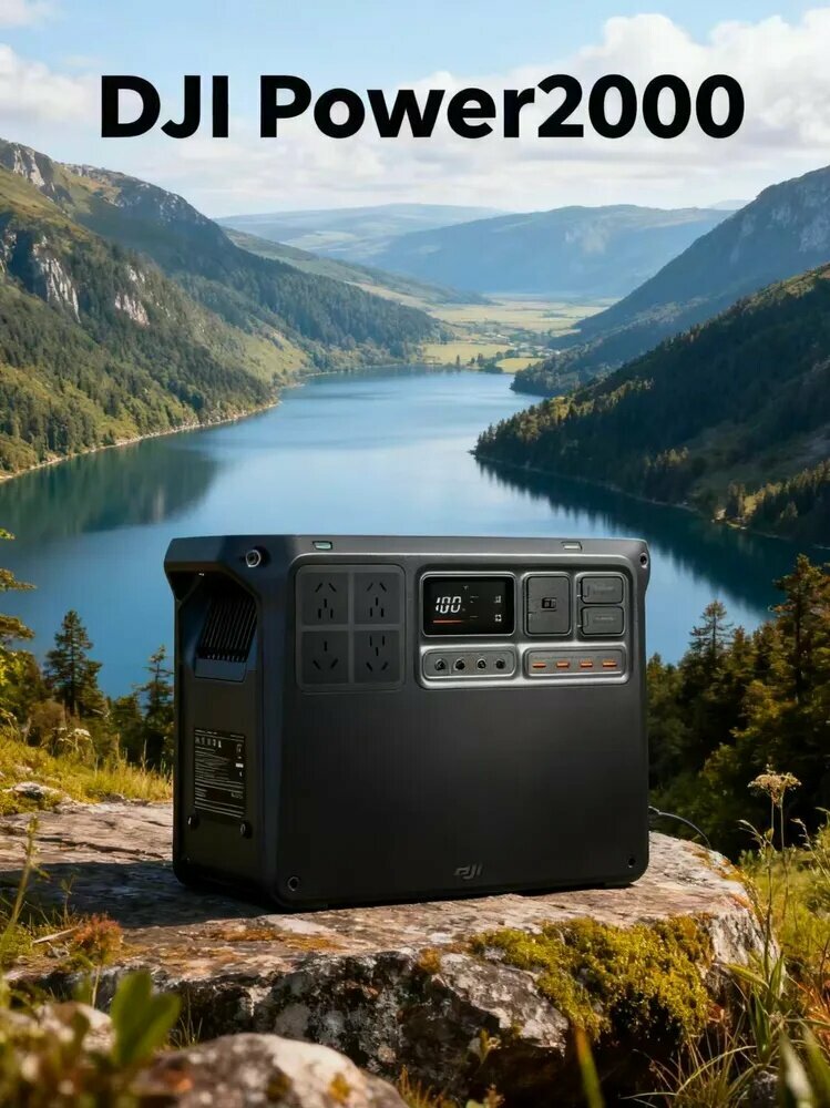 Портативная электростанция DJI power 2000 для кемпинга и дома