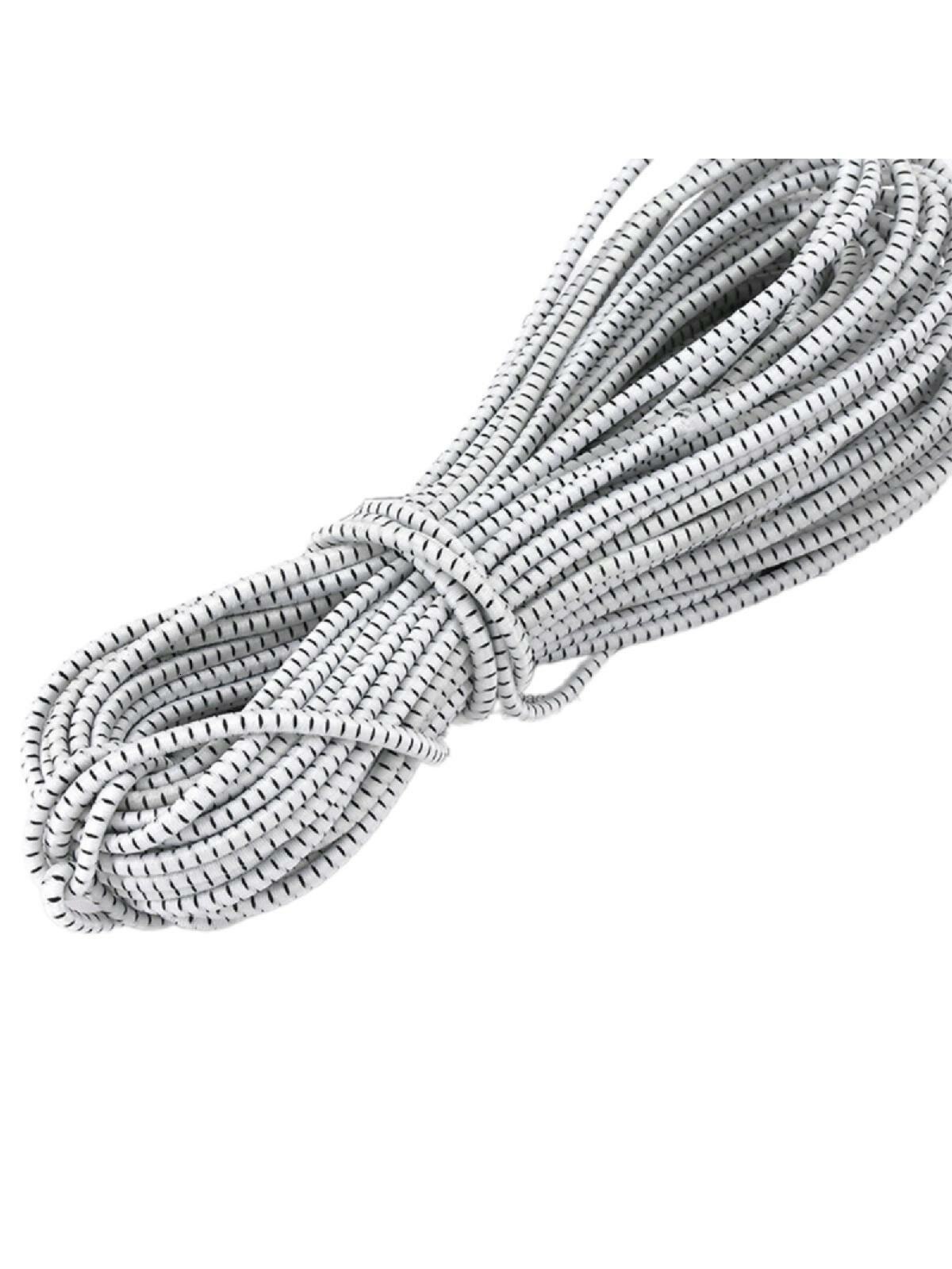 Мягкая круглая резинка для рукоделия, Черные точки на белом