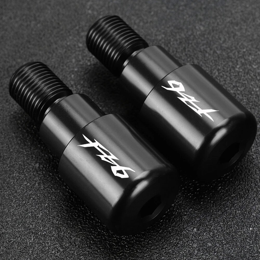 Для мотоцикла Yamaha FZ6 FZ 6 FAZERA FZ6FAZERA, заглушки на руль, ручки, слайдер A Black with logo