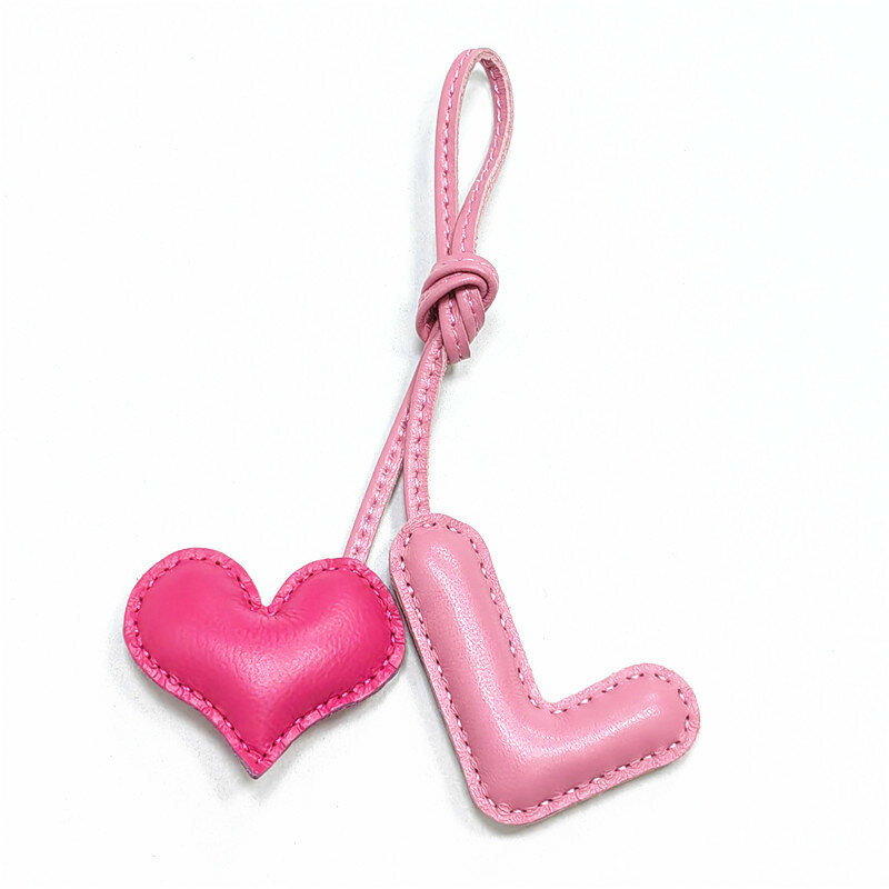 Подвеска для сумки в форме буквы L с сердечком, ручной работы, подвеска для женской сумки, украшение для автомобиля, подвеска с именем.