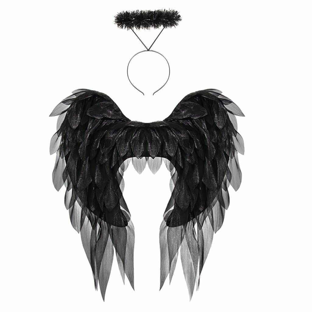 Реквизит для косплея Ангела-набор крыльев ангела из черной органзы