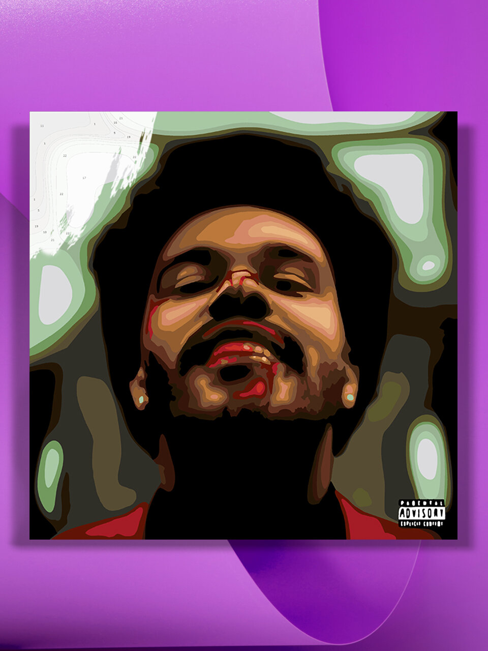 Картина по номерам на холсте The Weeknd - After Hours, 40 х 40 см