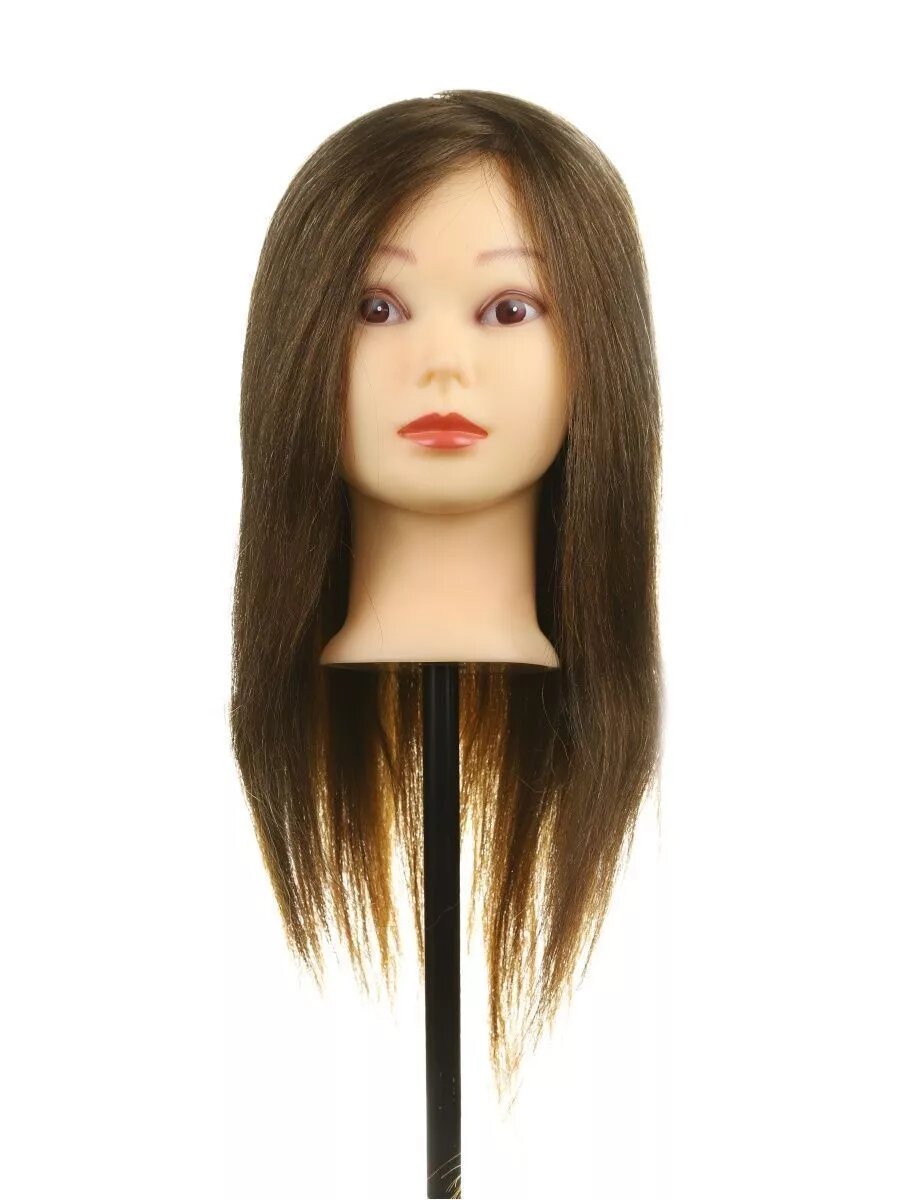 Манекен для причесок "шатен" длина волос 45 50 см, 1 шт