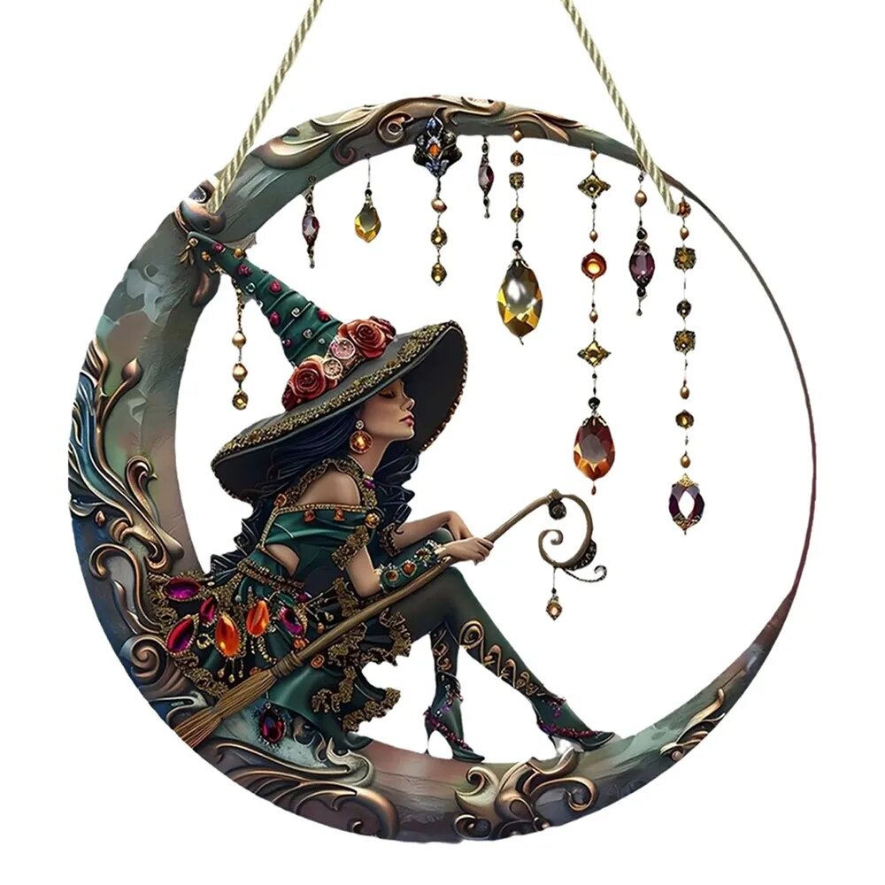 Ведьмина подвеска для настенного декора, мистическое украшение для Хэллоуина и зимних праздников, качественное исполнение