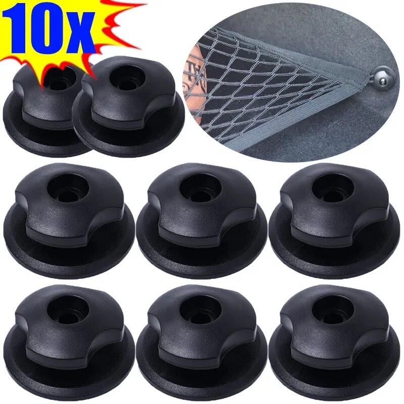 Зажим для сетки для хранения в багажнике автомобиля, зажим с крючком для крепления кольца 10x black