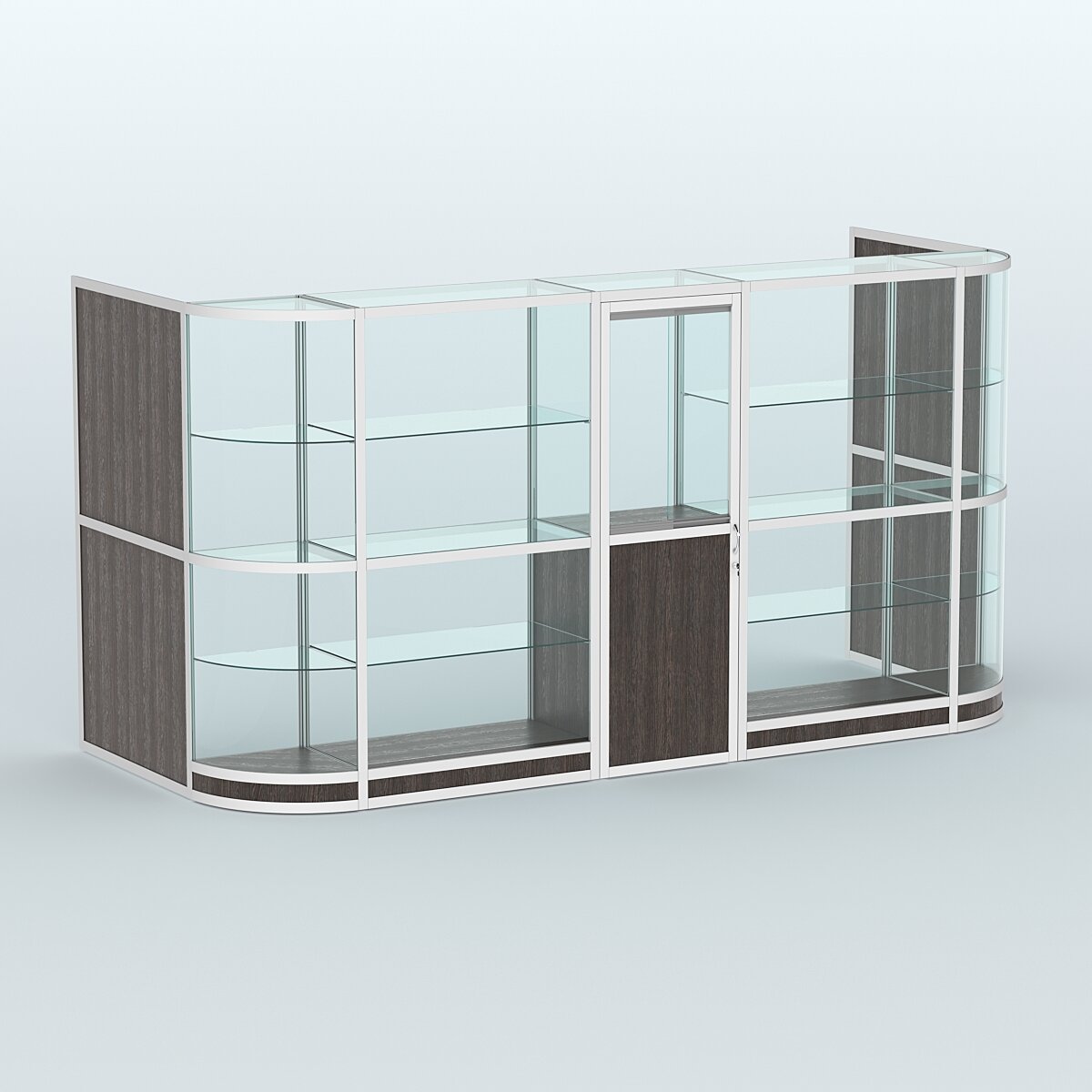 Павильон из профиля пристенный №12г (5,50 кв. м), Дуб Венге