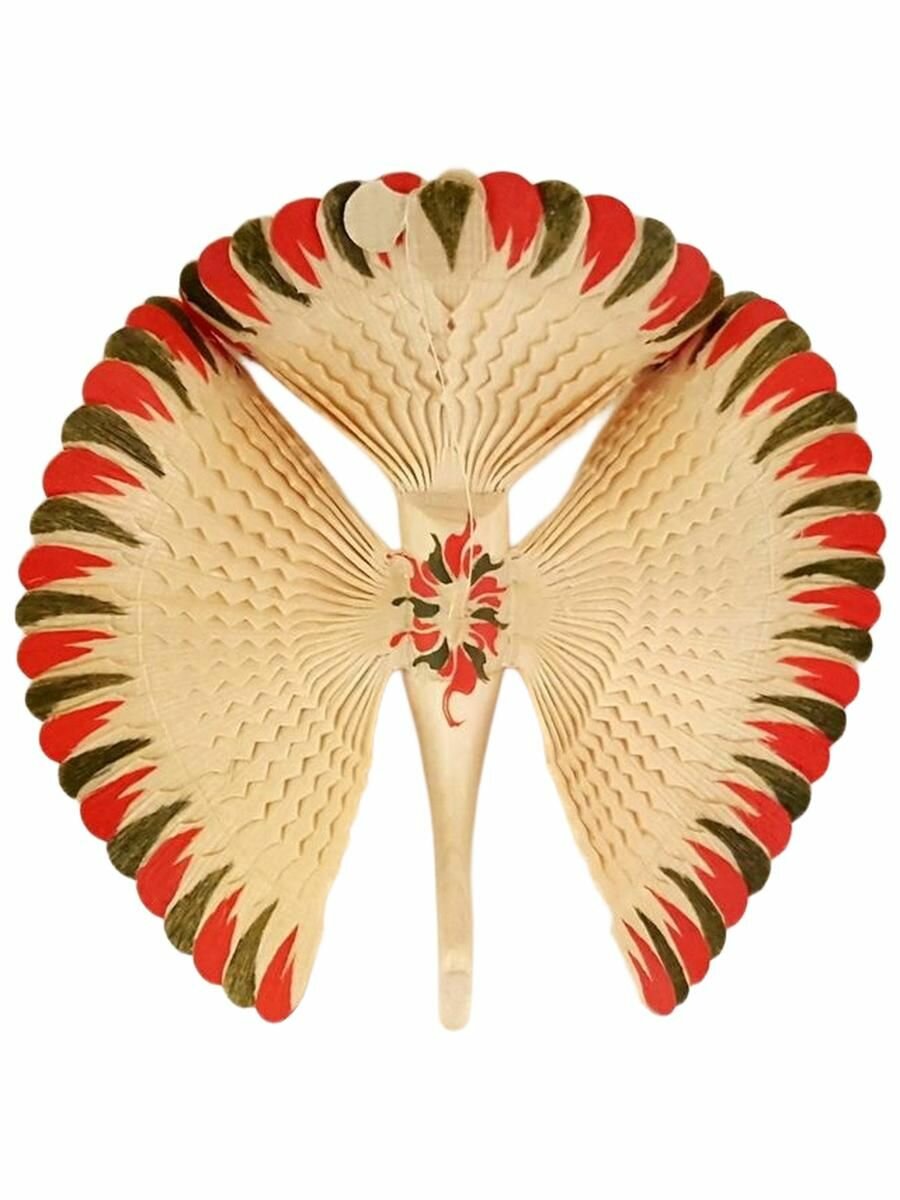 Щепная птица счастья цветная(15 см.)-1, ручная работа