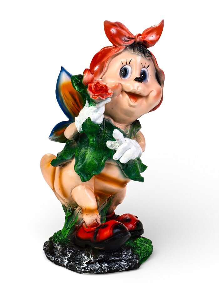 Садовая фигура из полистоуна «Пчёлка в платке», 25 × 26 × 50 см