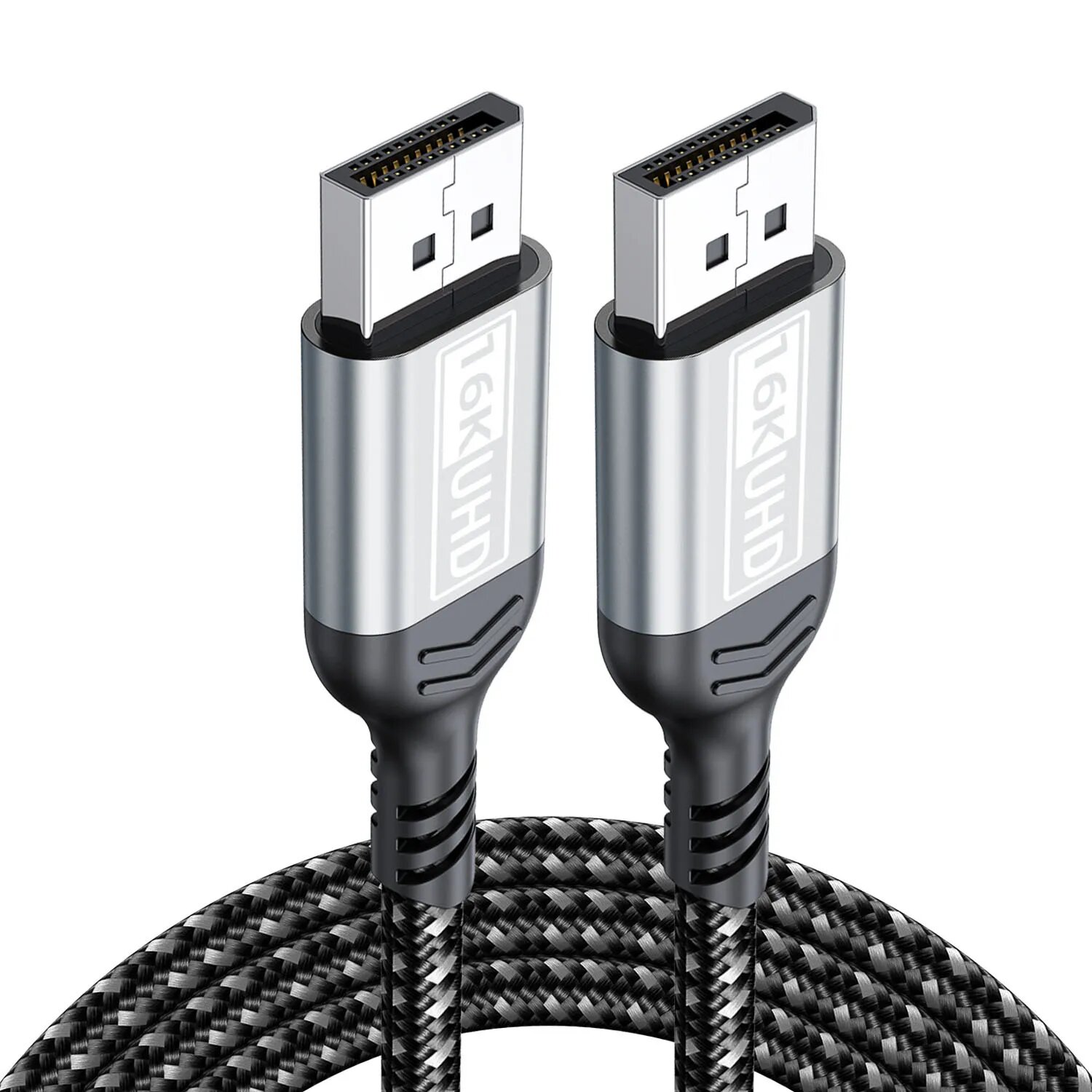 Letusoon DP кабель 2.1 3D 80 Гбит/с Silver, 1 м