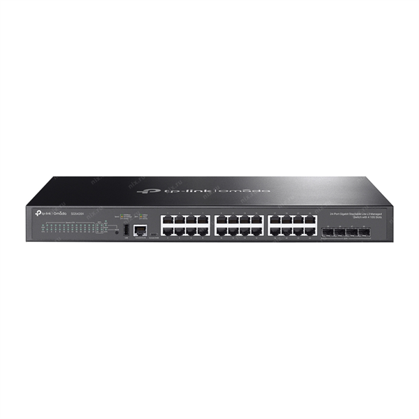 SG5428X Коммутатор TP-Link SG5428X, Omada 24-Port Gigabit Stackable Lite L3 Managed Switch with 4 10G Slots