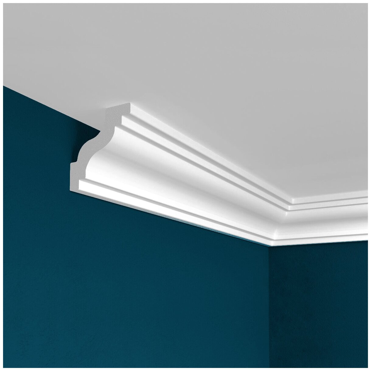 Плинтус потолочный 40х41 мм дюрополимер под покраску Perfect Plus P28