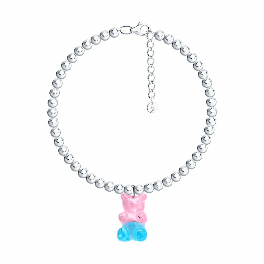 Браслет, серебро, 925 проба, родирование