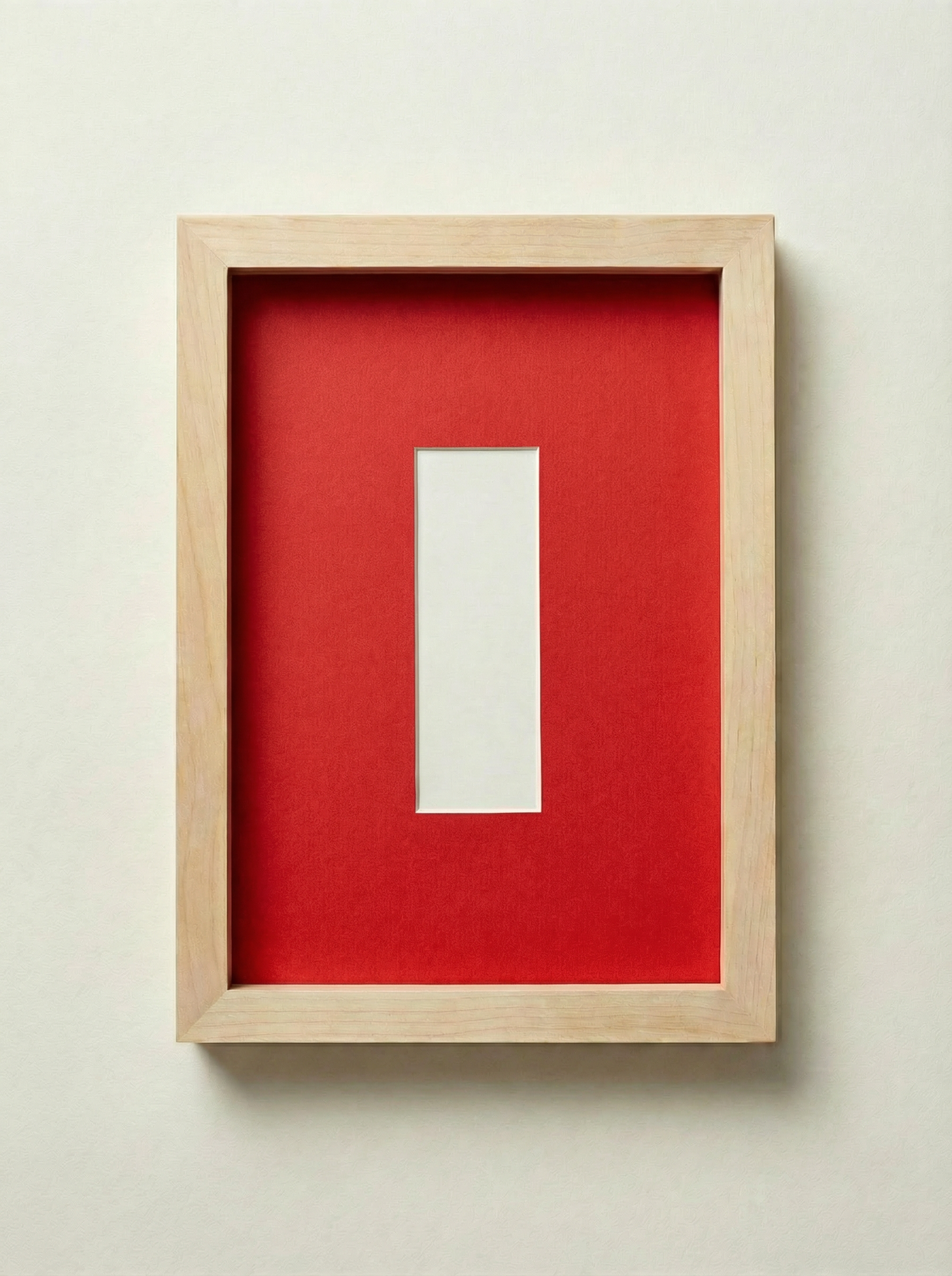 Деревянная рамка Ramio 21х30 см с паспарту для фото из фотобудки 15х5 см, красный цвет