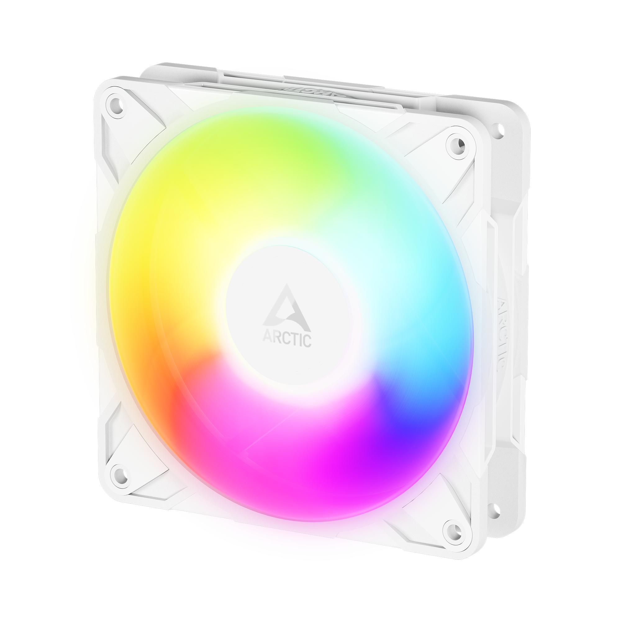 ARCTIC P12 PRO Reverse A-RGB White – 120-мм реверсивный вентилятор для ПК c A-RGB подсветкой, 4-pin PWM PST