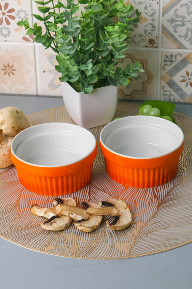 Набор формочек для выпекания войтек оранжевый, керамика, 4.8х11 см, 2 шт, Koopman International Q51900080-2