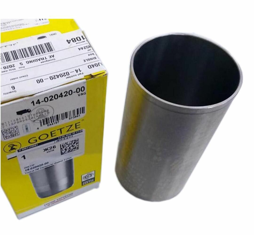 Гильза GOETZE 14-020420-00 d81.00 Vw T4, Lt 28-35, Lt28-46 2.5tdi Mot.Acv, Agx, Ahd, Ahy, Ajt, Anf, Ang, Anh, Anj, Apa, Auf, Axg, Axl, Bbe, Bbf, Bcu, Bcv, Btw 96-06