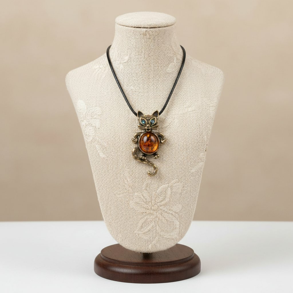 Подвеска Народные промыслы, янтарь