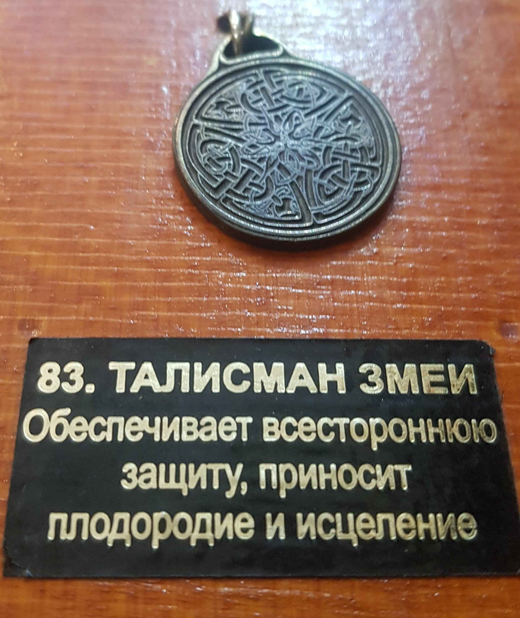 Амулет талисман защитный "Талисман Змеи-Обеспечивает всестороннюю защиту, приносит плодородие и исцеление" 2,5х2,5см, металлический, 083