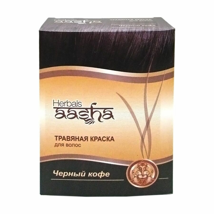 AASHA HERBALS Hair dye Black coffee Краска для волос Черный кофе 60г