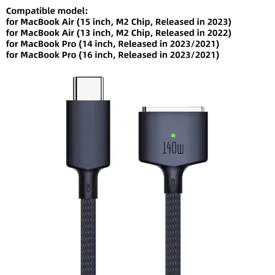 Магнитный кабель USB-C Magsafe 3, 140 Вт, Blue