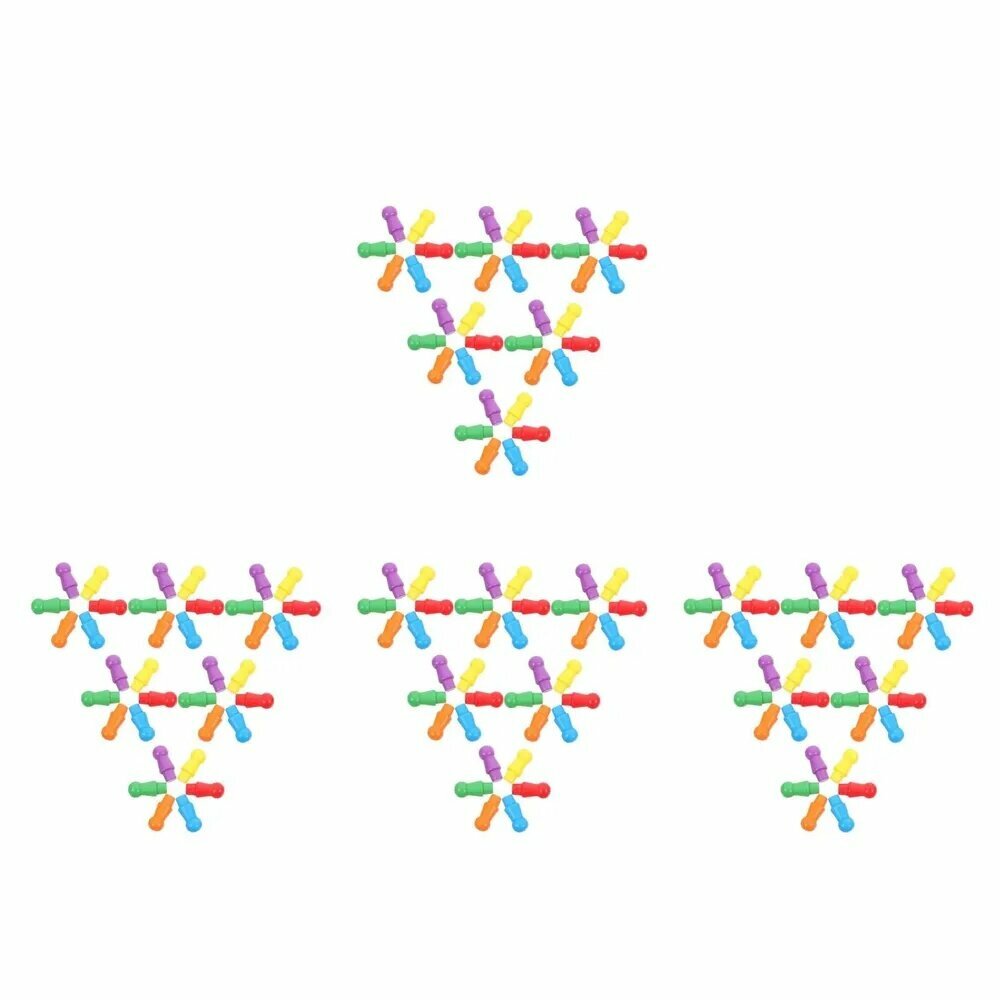 Деревянные фигурные фишки многоцветные для настольных игр, набор из 720 штук для игровых вечеров