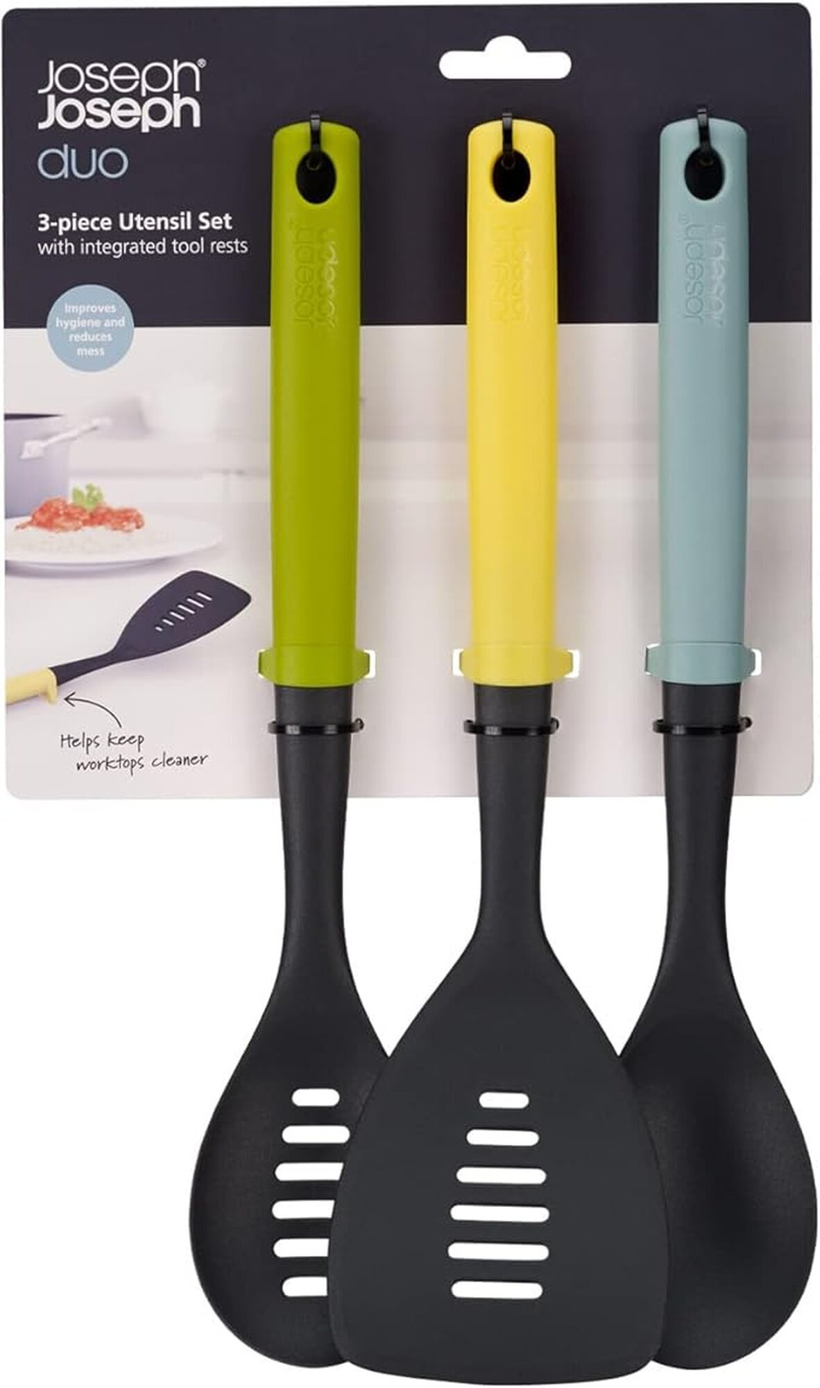 Набор кухонных принадлежностей Joseph Joseph Duo, 3 предмета, цвет черный, 10551