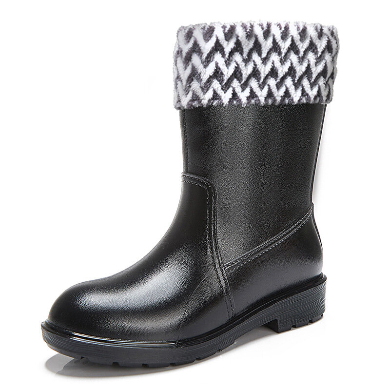 Женские резиновые туфли, модные резиновые сапоги, нескользящие водонепроницаемые туфли до середины икры, женские сапоги для воды, резиновые сапоги, женская резиновая обувьРазмер обуви. EU:38