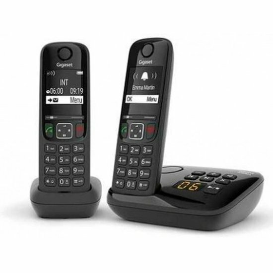 Радиотелефон Gigaset Dect AS690A DUO черный (труб. в компл:2шт) автооветчик АОН
