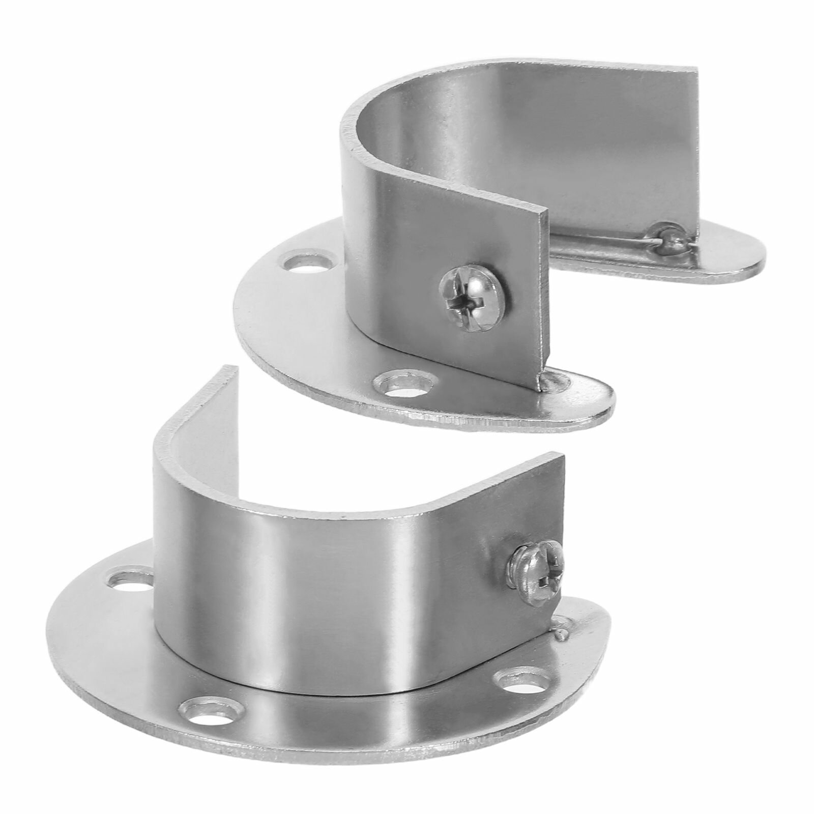 Крепления для штанги шкафа из нержавеющей стали 304, с монтажными винтами, для гардероба и прачечной, 2 шт