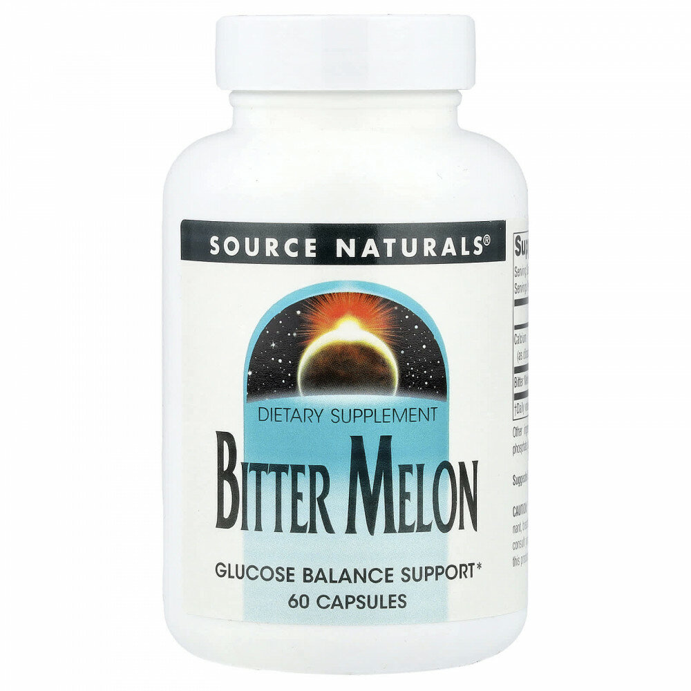 Source Naturals, Китайская горькая тыква, 60 капсул