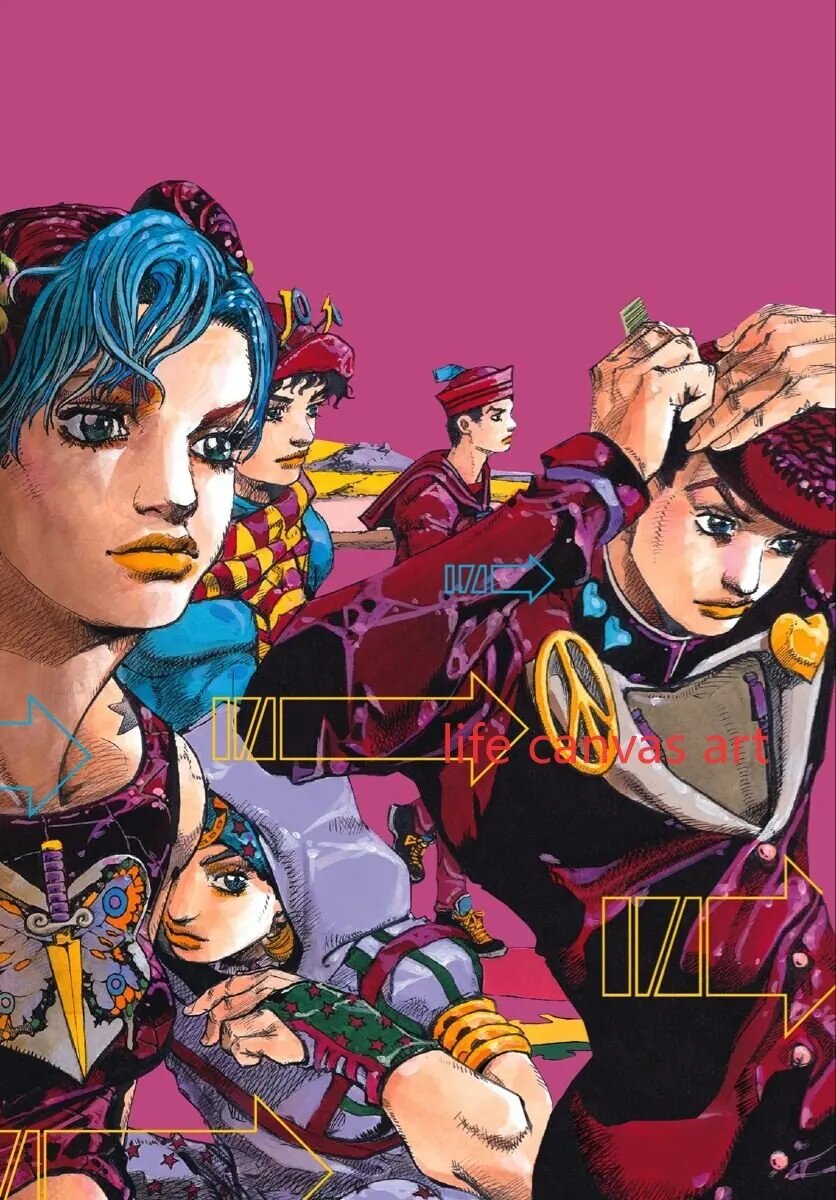 Печать на холсте JoJo's Bizarre Adventure, 30x40см, K, без рамки