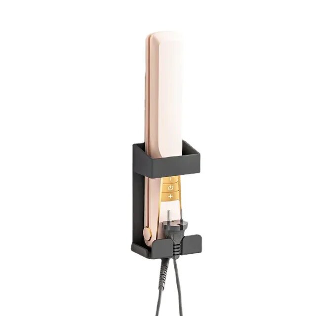 Настенная подставка для выпрямителя для волос, щипцов для завивки, бритвы, держателя для зубной пасты, полки для хранения в ванной комнате.