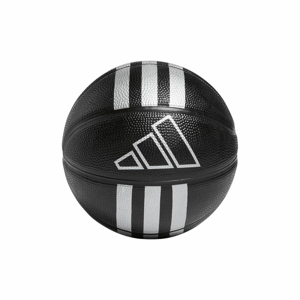 Мини-баскетбольный мяч Adidas 3 Stripes Rubber, Decathlon, Цвет: Черное, Размер: 3